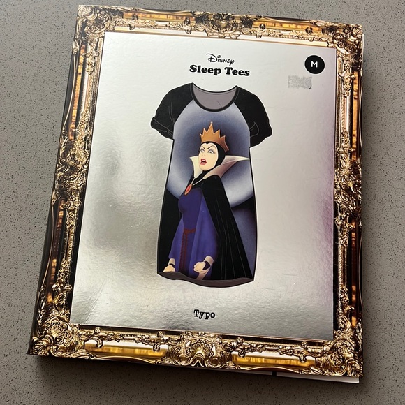 Disney | Intimates & Sleepwear | New Disney Evil Queen Typo Sleep Tee ...